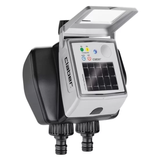 Claber 8498 MyAquasolar Two-Way Solar Powered Water Timer